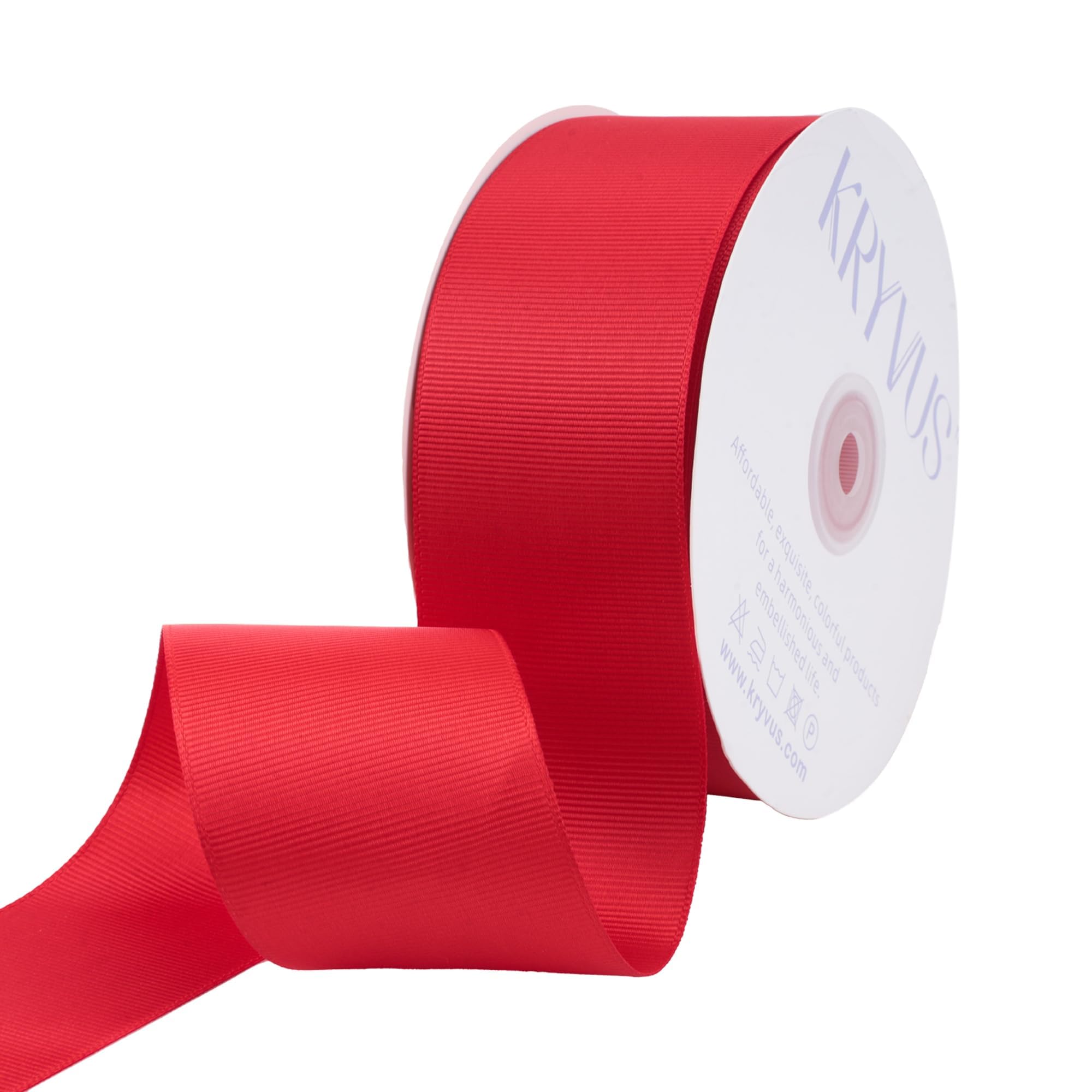 Amazon.com: Kryvus Grosgrain Ribbon, Red Ribbon 2 Inch x Continuous 50 ...