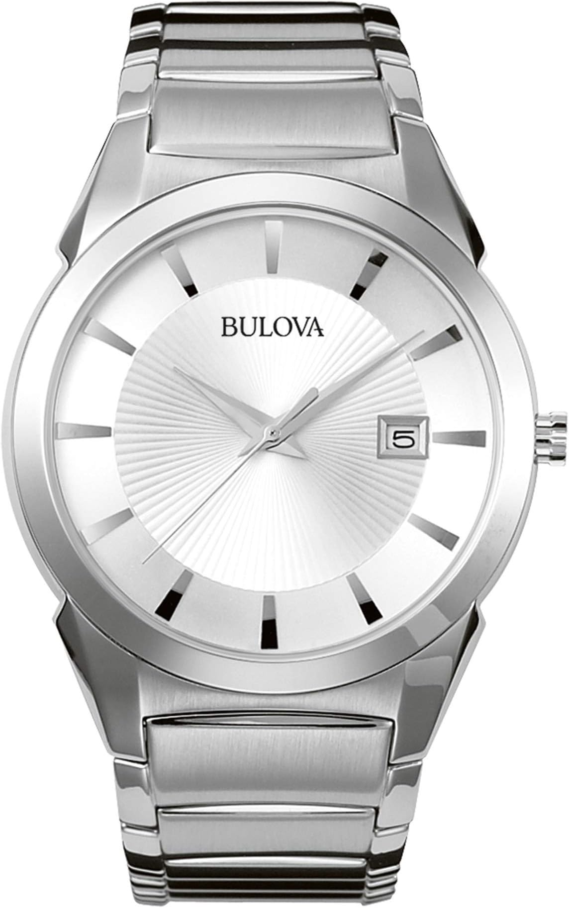 Relógio masculino Bulova 96B015, 38 mm, aço inoxidável | Amazon.com.br