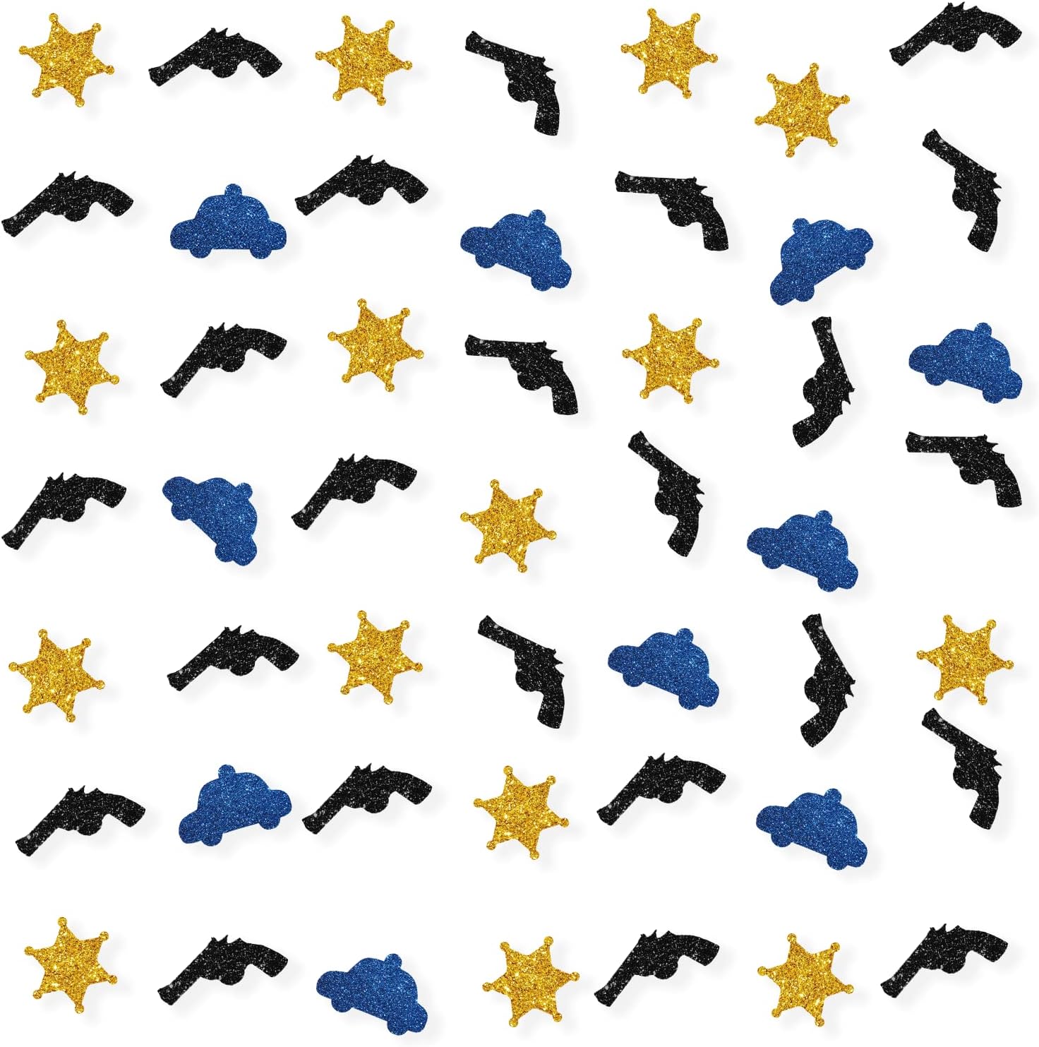 Amazon.com: Set of 100 Police Confetti, Blue Glitter Police Birthday ...