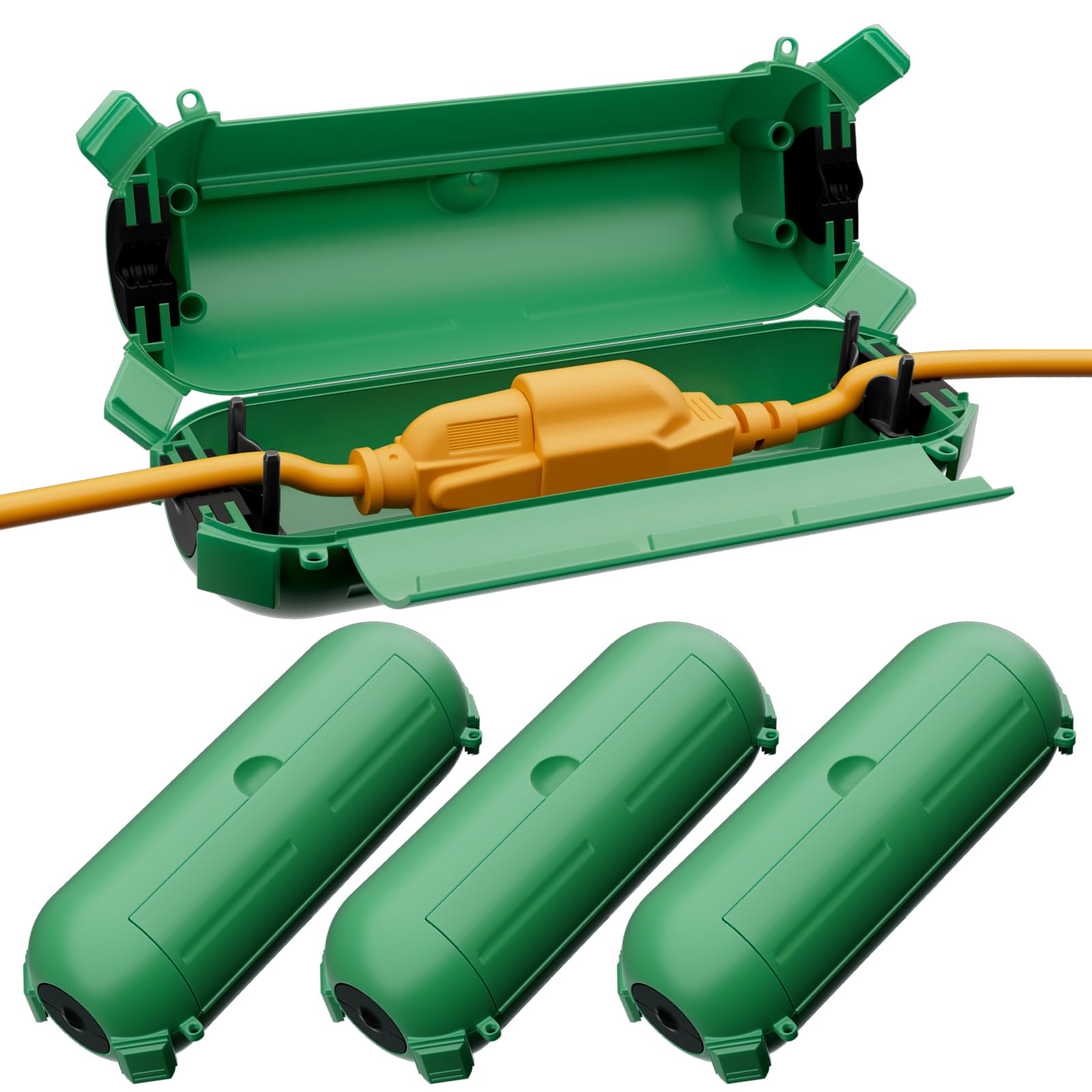 Restmo 4 Pack Compact Outdoor Extension Cord Cover, IP44 Waterproof Box ...