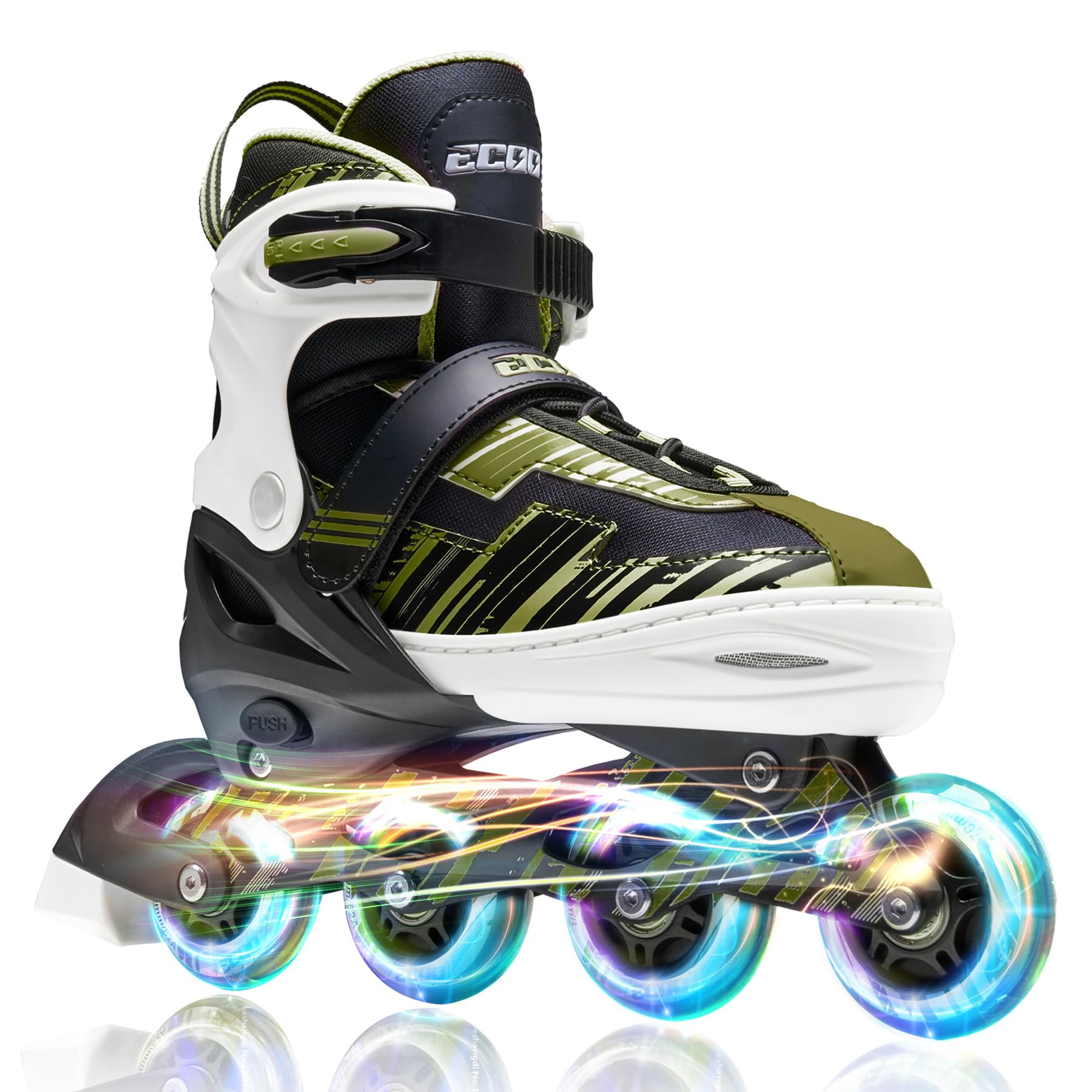 Snapklik.com : ECOO Adjustable Inline Skates Boys And Girls