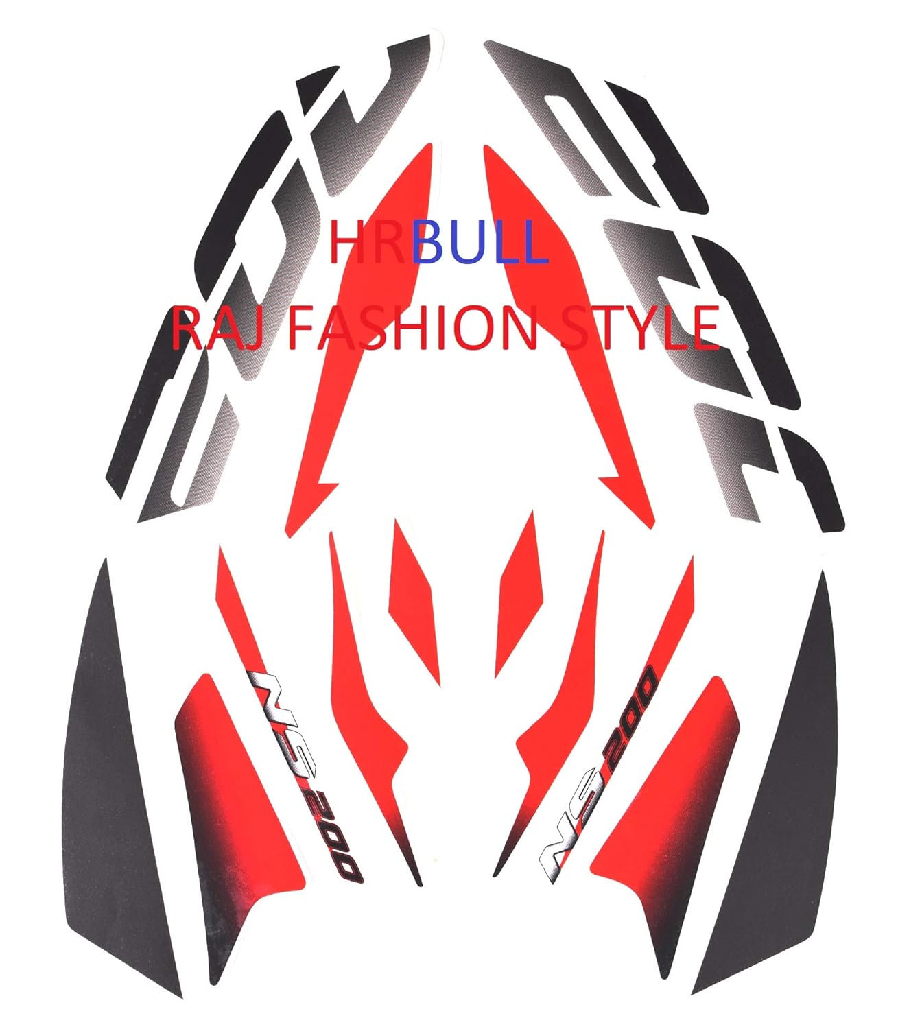 Vinyl Hrbull Bajaj Pulsar Ns 200 Self-Adhesive Sticker & Decal For Bike ...