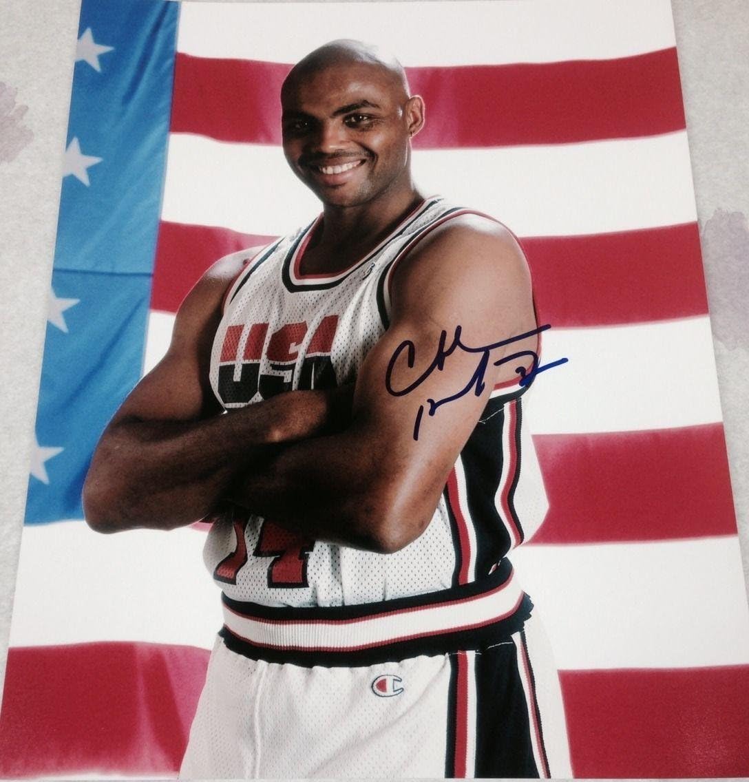 Autographed Charles Barkley Photograph - Autograph Usa Legend 11x14 Coa ...