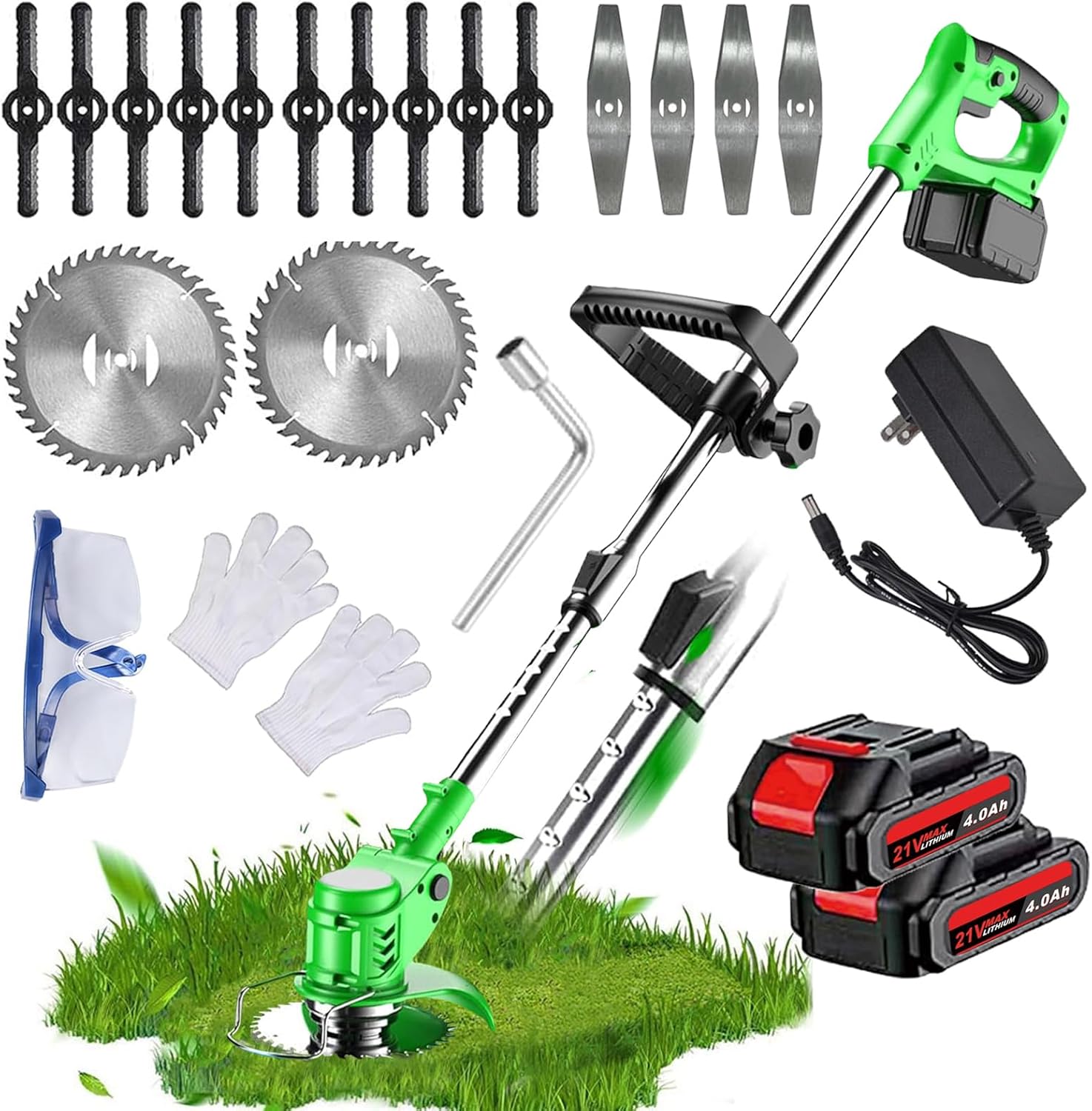 Amazon.com : Electric Weed Wacker Battery Powered，Cordless Weed Wacker ...