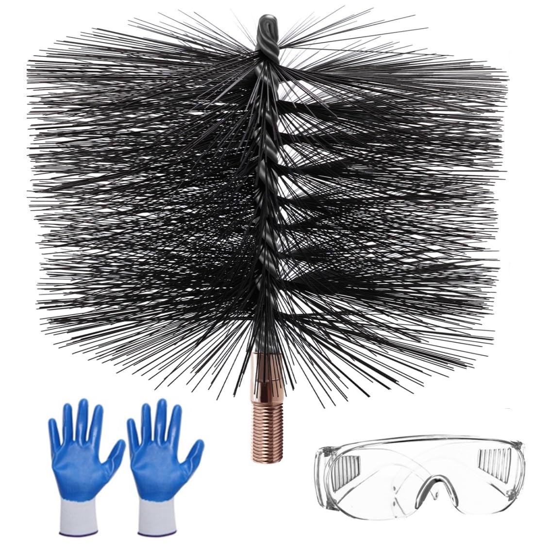 Amazon.com: 6 Inch Chimney Cleaning Brush Kit with Standard 1/4" NPT ...