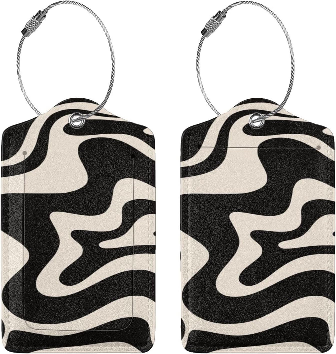 Amazon.com: BLOCIT Luggage Tags - 2-Pack PU Leather with Privacy Cover ...