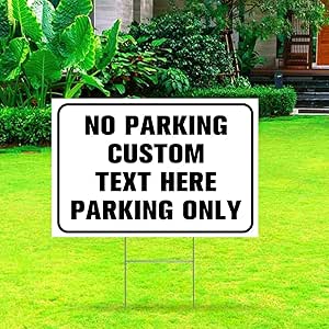 Amazon.com : Corrugated Yard Sign with Stake Custom Parking Only ...