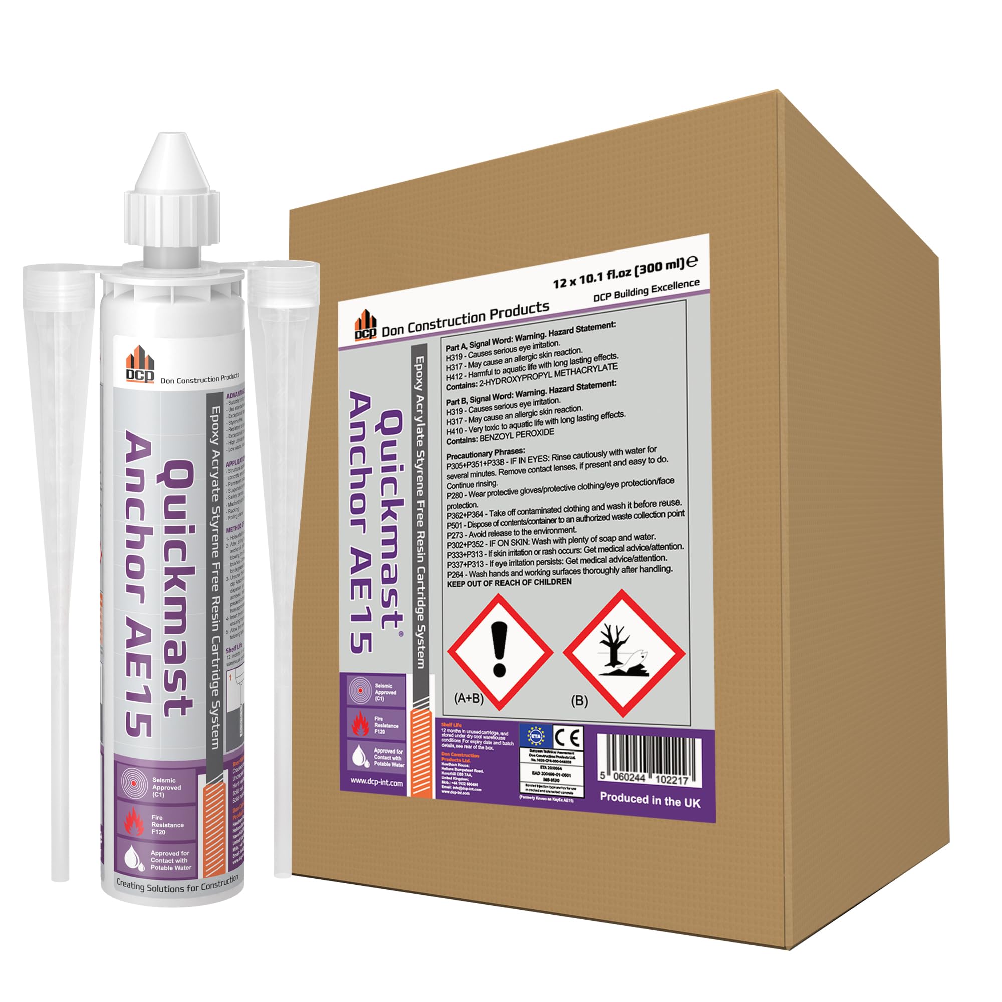 Snapklik.com : DCP Quickmast AE15 Concrete Epoxy For Rebar And Rods 12 ...