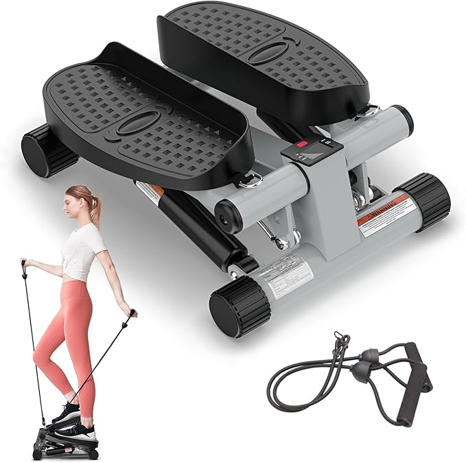 Niceday Mini Stepper Exercise Machine, Steppers with Resistance Bands ...