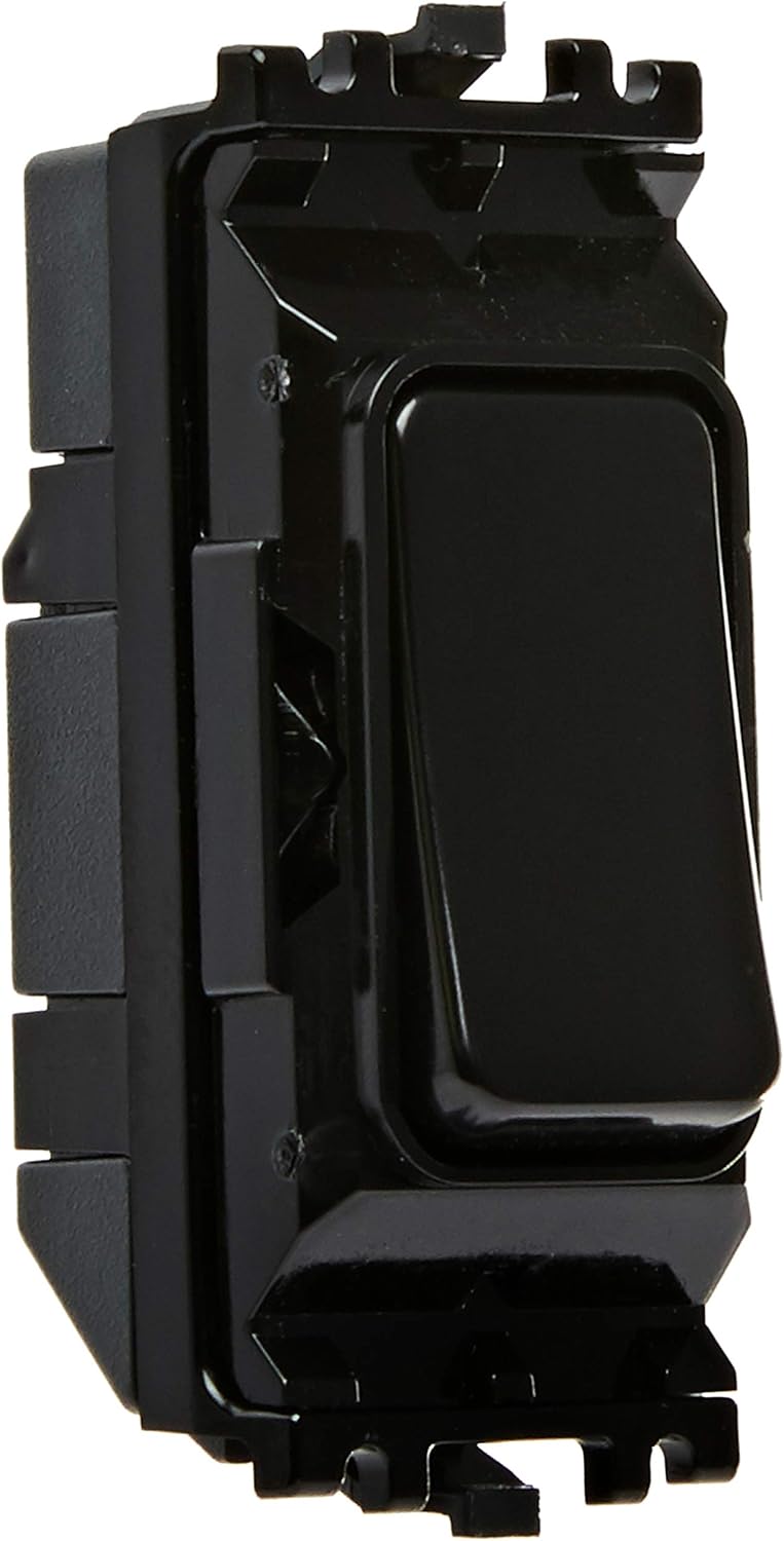 MK Electric Grid Plus 10 Amp 2 Way SP Black Switch Module, K4882BLK ...