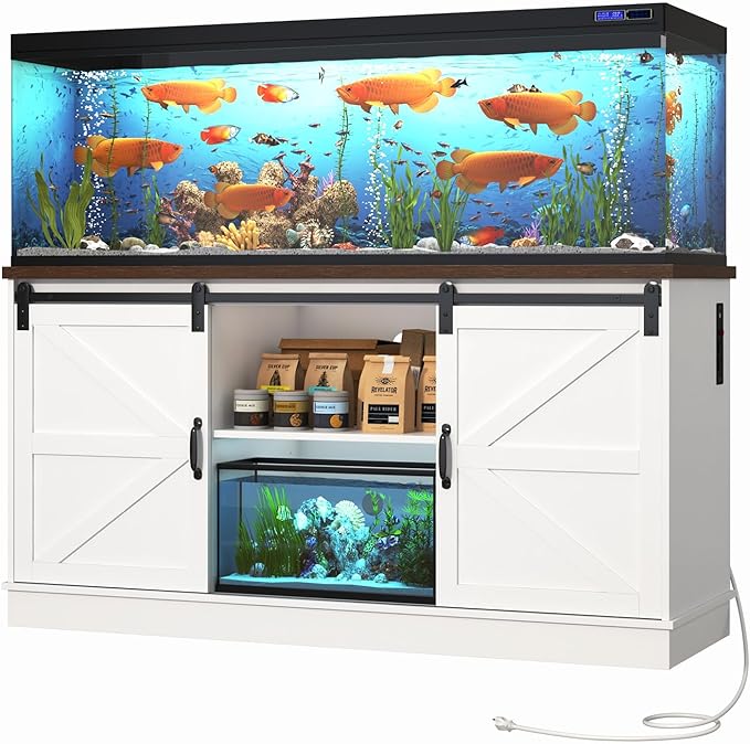 Amazon.com : Hlivelood Farmhouse 75-120 Gallon Fish Tank Stand with ...