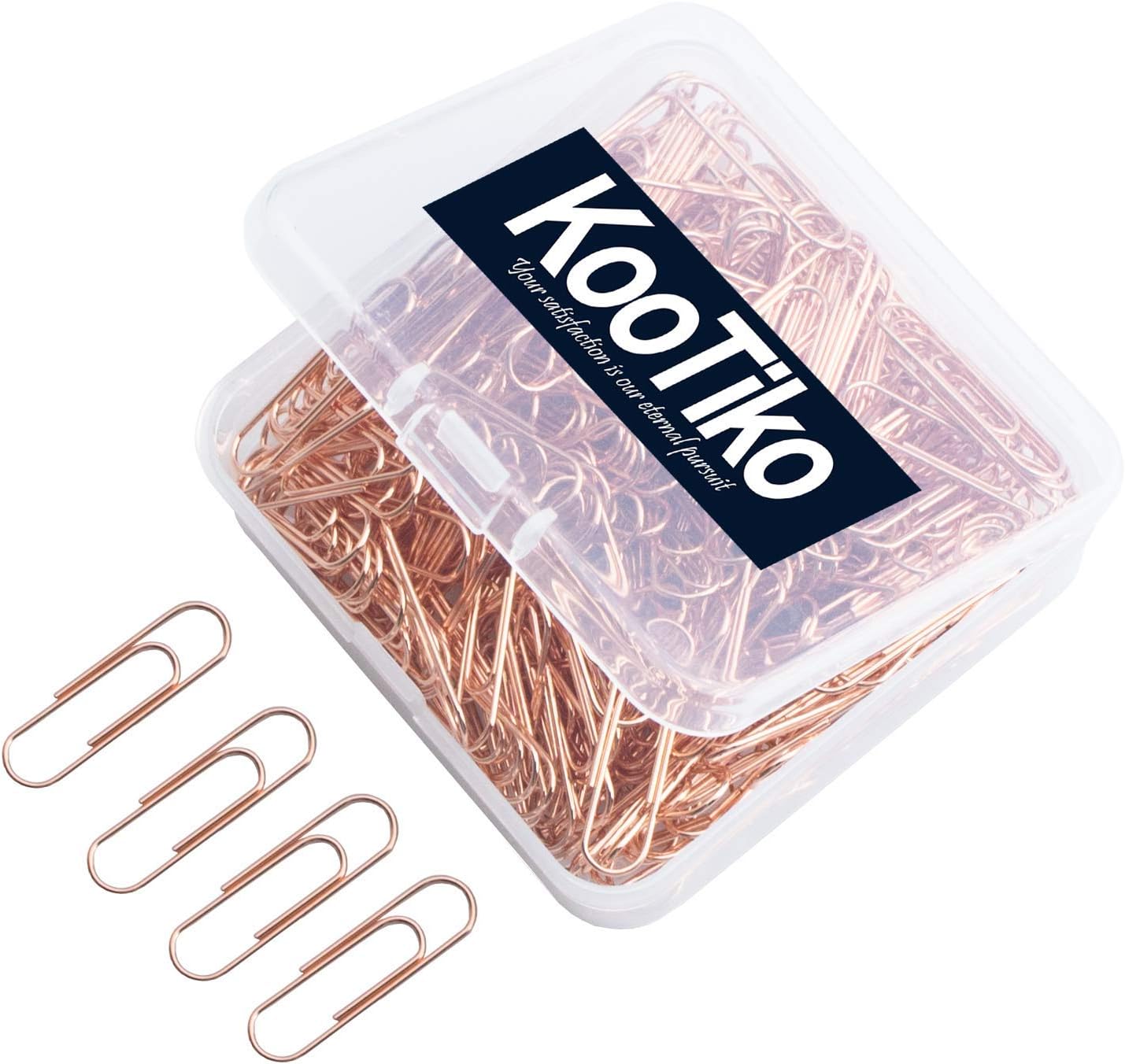 Amazon.com : 200 Pcs Rose Gold Paper Clips, 1.1" (28mm) Smooth Finish ...