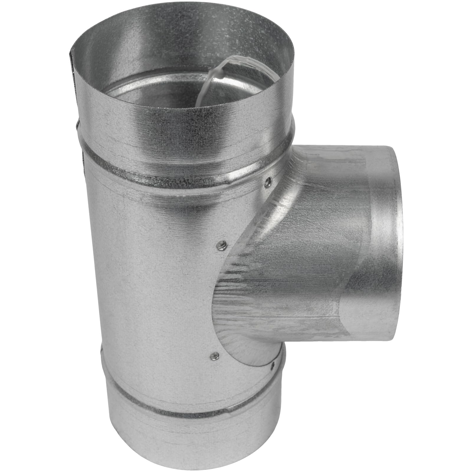 Snapklik.com : 4" Inch T-Shape Ducting Splitter - 90 Degree Galvanized ...