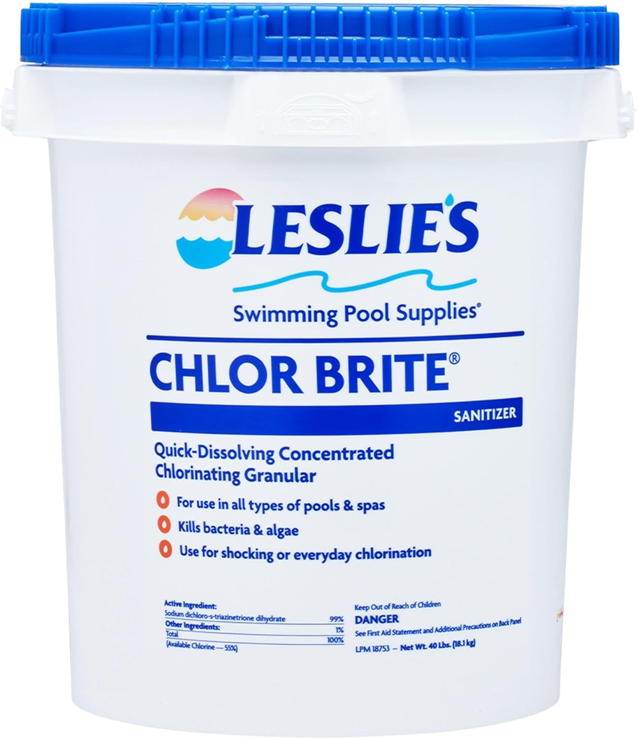 Amazon.com : Leslie's Chlor Brite Swimming Pool Sodium Granular ...