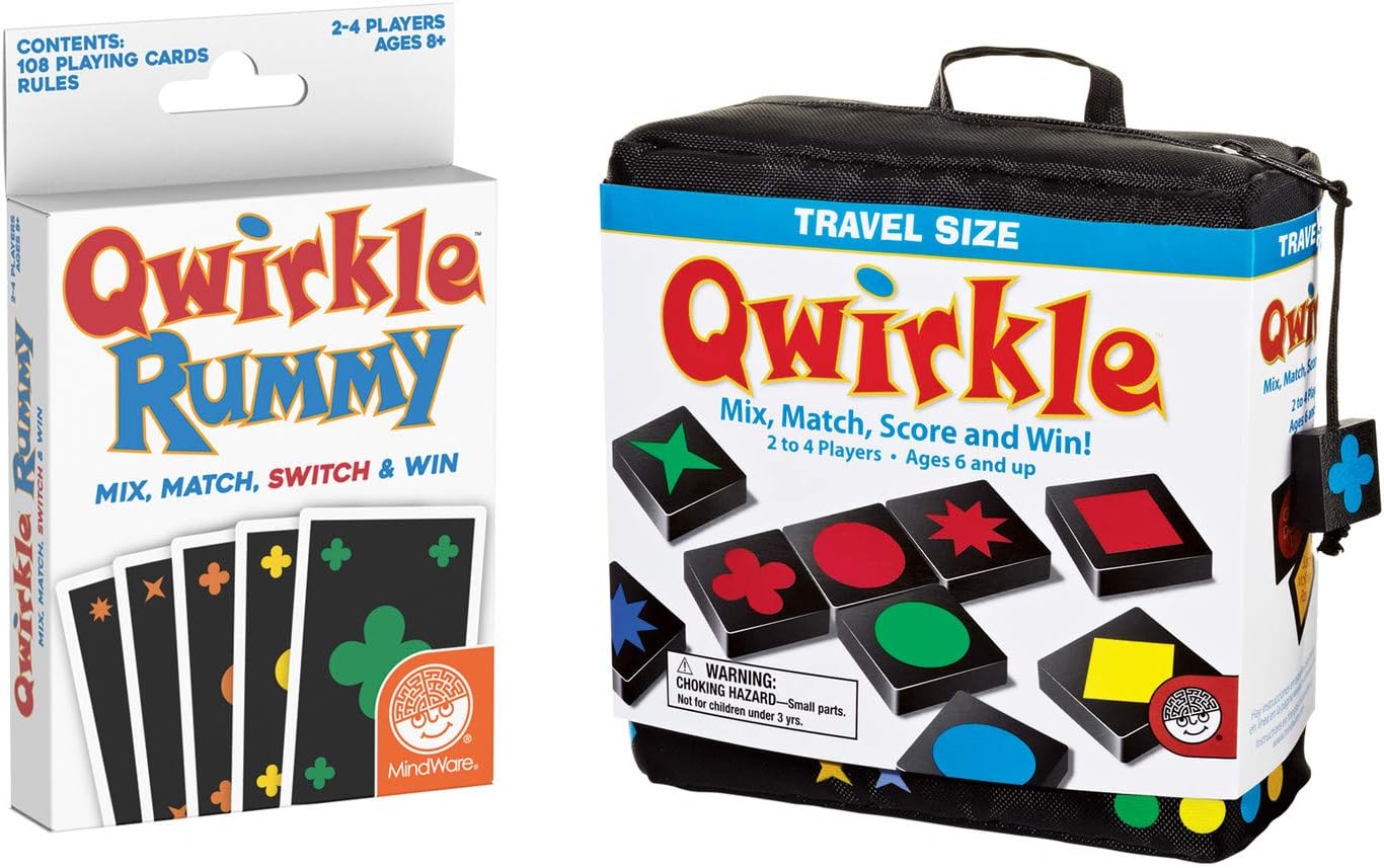 Amazon.com: MindWare Qwirkle Strategy Games Pack of 2 - Travel Games ...