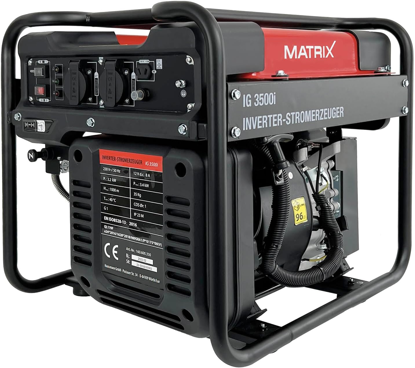 Matrix Notstromaggregat Benzin 3500 Watt Inverter Stromerzeuger Benzin ...