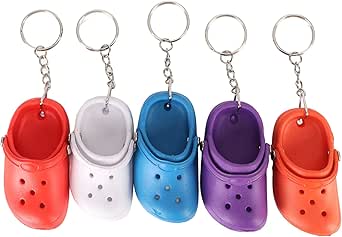 KooingTech 20pcs Silicone Shoe Keychain, 1.4 * 3.0in Mini Croc Keychain ...
