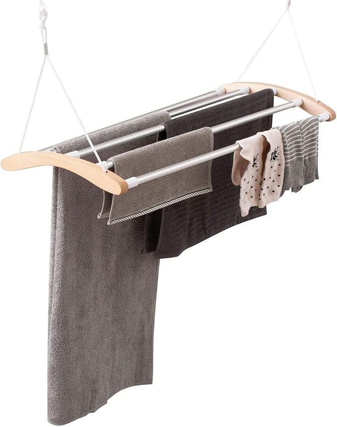 Amazon.com: INNOKA Extendable Ceiling Mounted Drying Rack, Luxury Birch ...