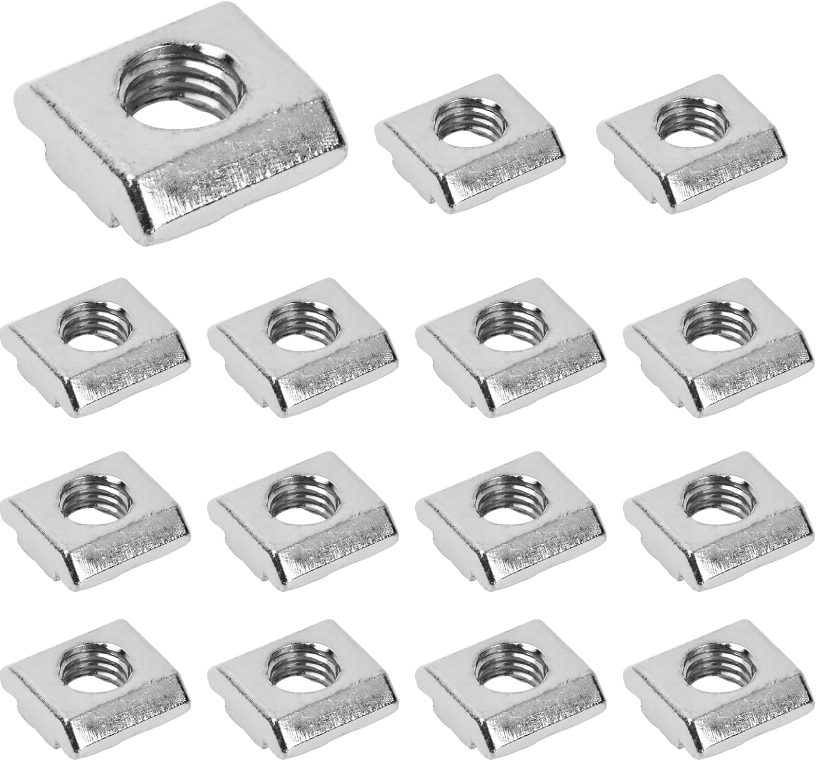 Wisebom EU30 Écrous en T M6/M8 T Nuts, 50Pcs Argenté Écrou de Marteau à ...