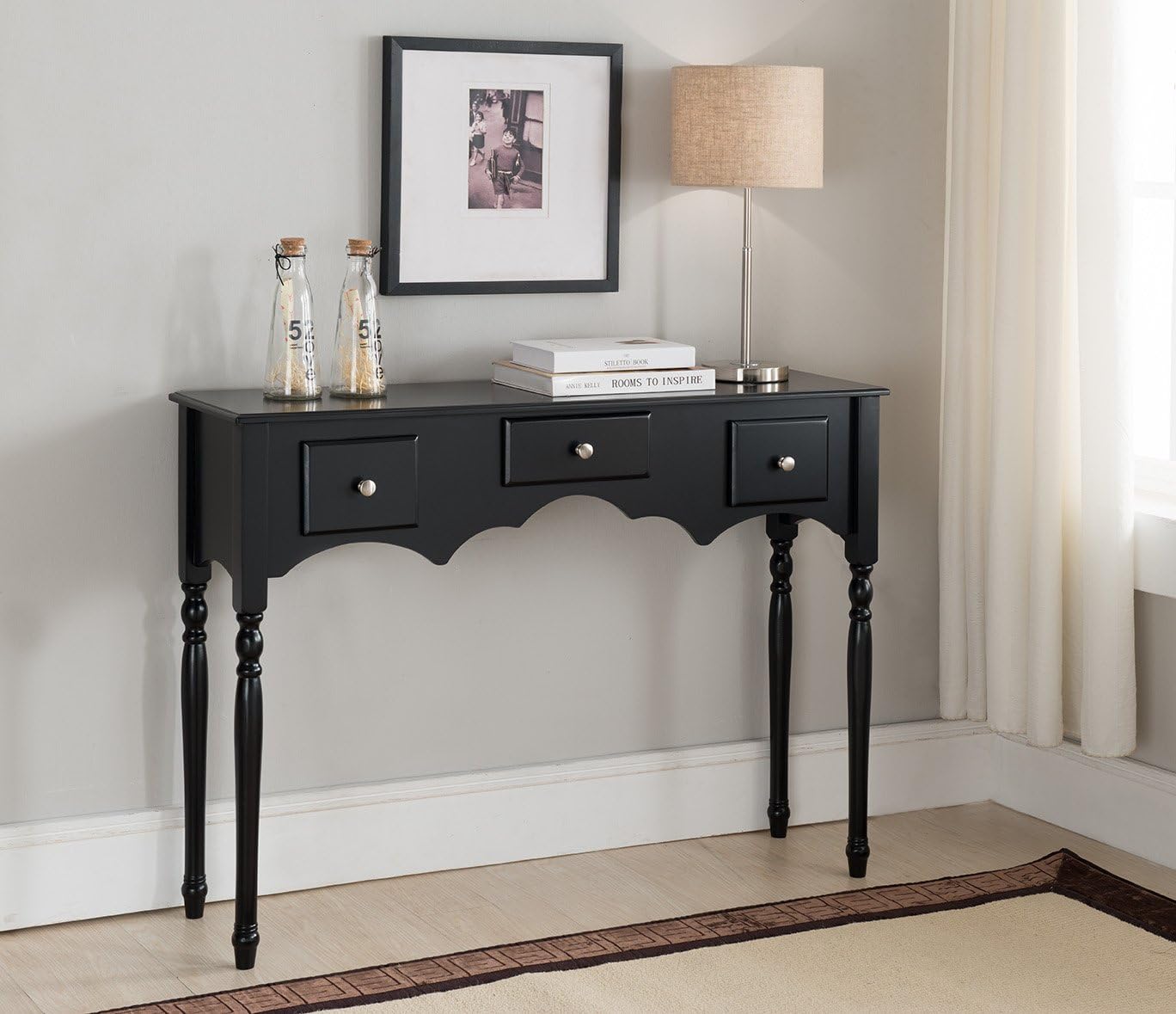 Amazon.com: Kings Brand Furniture Console Table, Black : Home & Kitchen