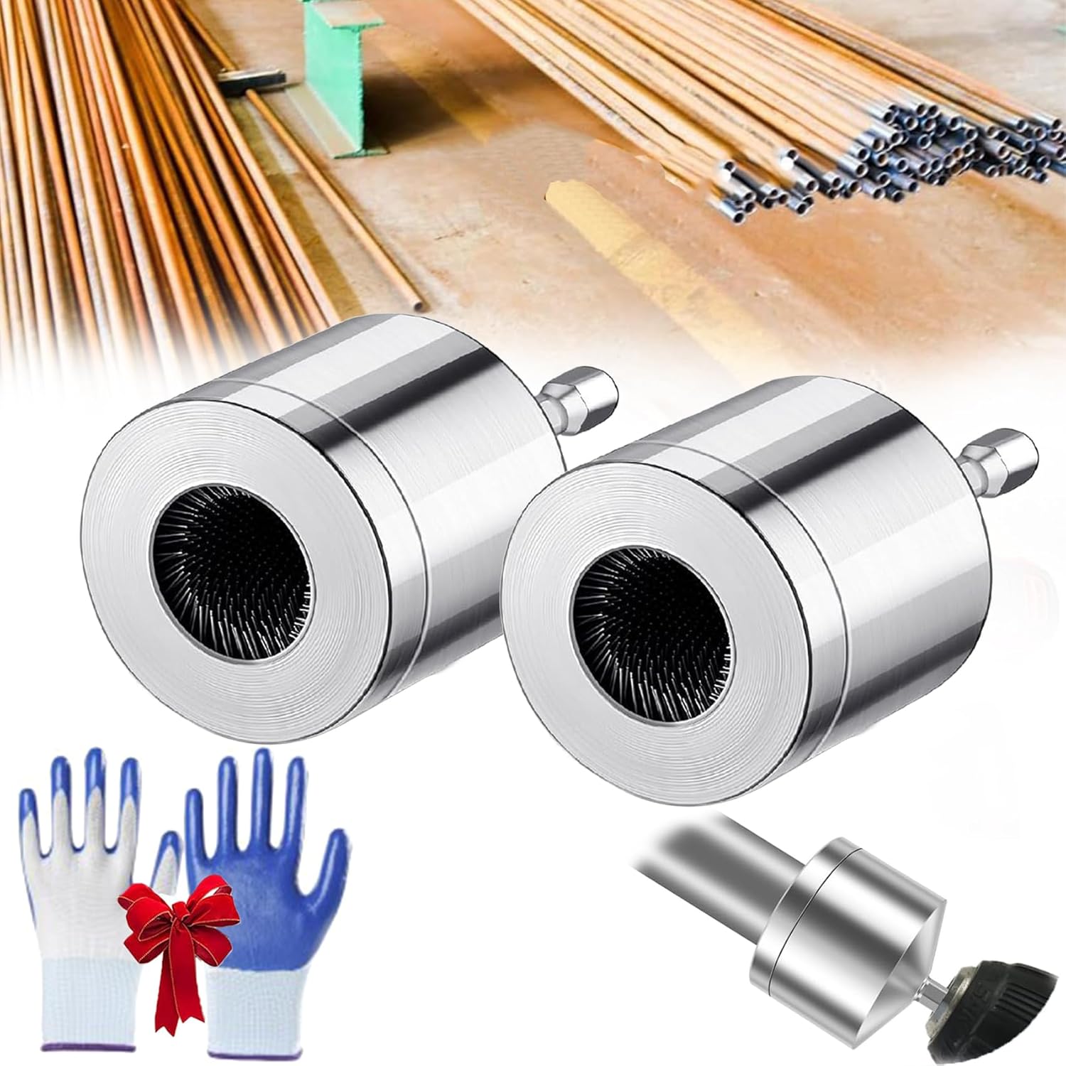 Copper Pipe Cleaner Tube Deburring Brush - Plumbing DIY Industrial 15mm ...