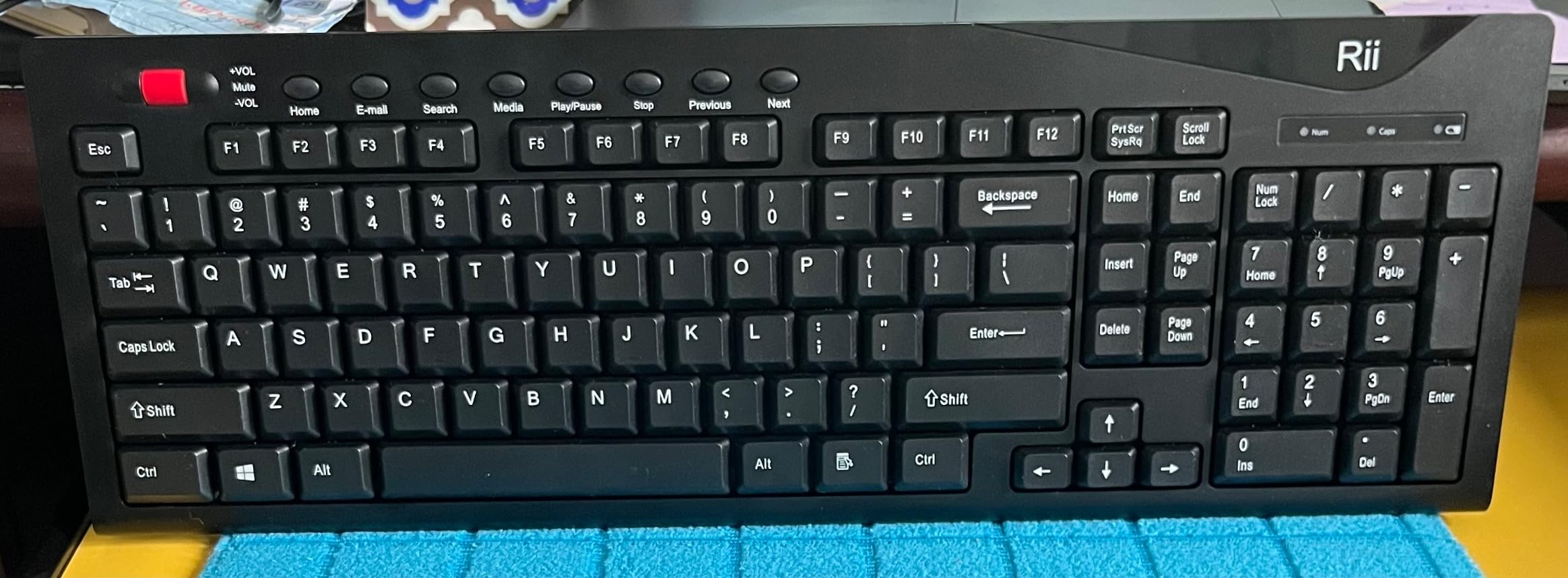 Amazon.com: Rii Wireless Keyboard,2.4G Ergonomic Full-Size Computer ...