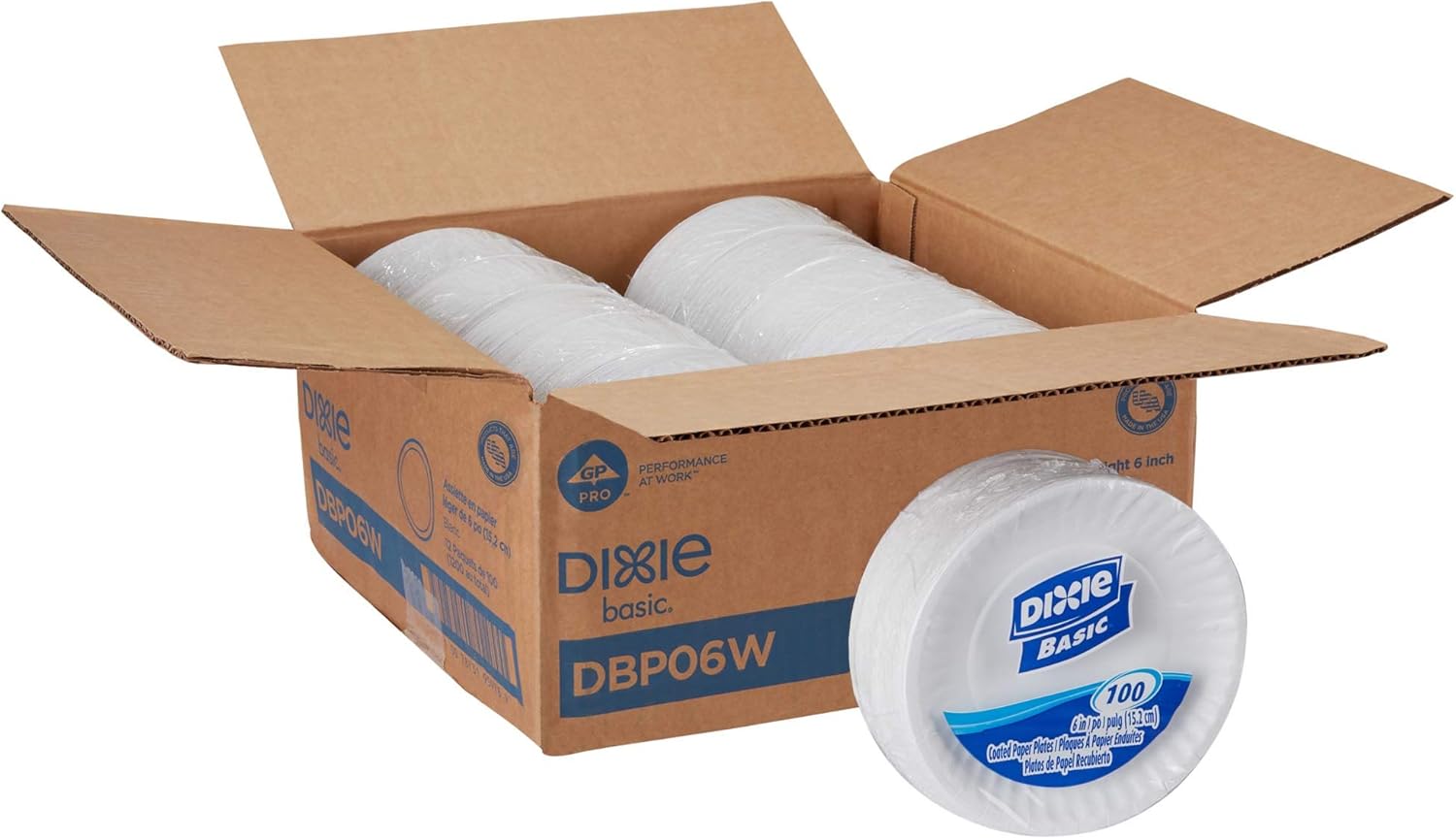 Amazon.com: Dixie Basic 6" Light-Weight Paper Plates By GP PRO (Georgia ...