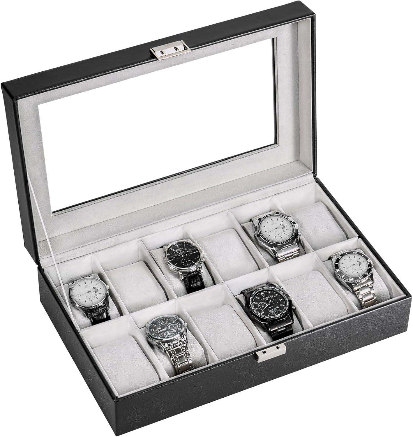 Amazon.com: ProCase Watch Box for Men, 12 Slot Watch Display Case Mens ...
