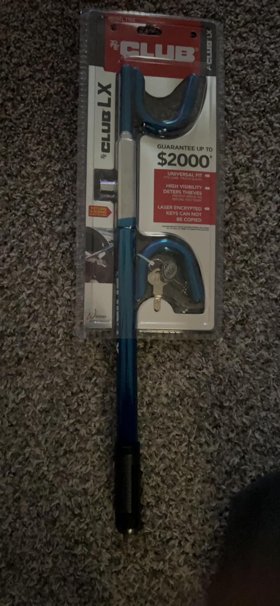 Amazon.com: The Club 1102 LX Series Steering Wheel Lock, Blue : Automotive