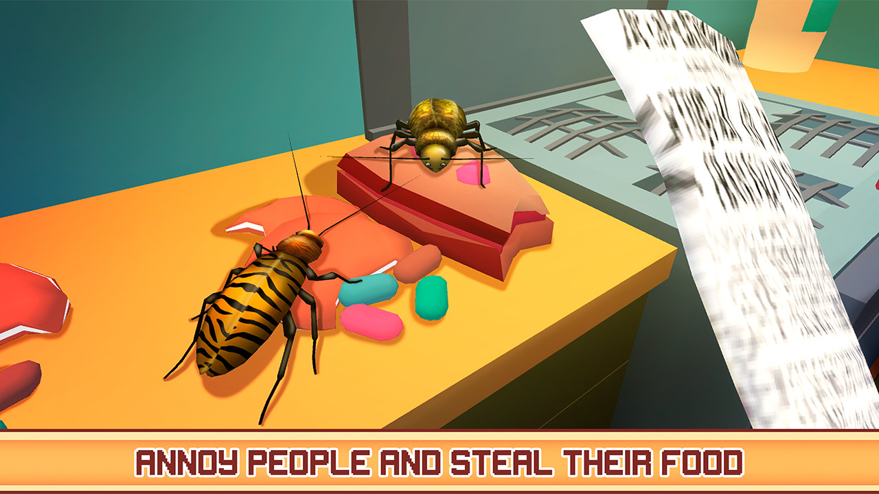 Cockroach Kitchen Bug: Insect Simulator | Beetle Bug Life Cockroach and ...