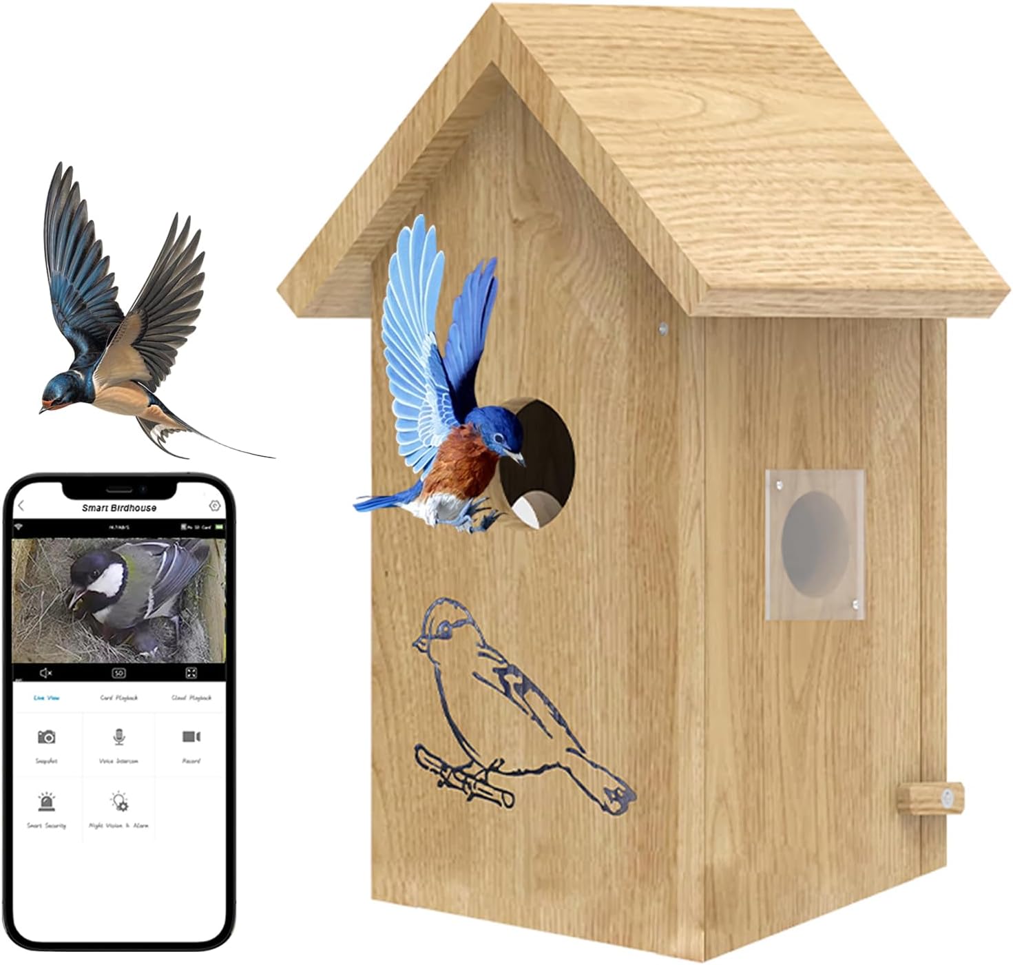 Amazon.com: Smart Bird House with Camera: 3MP HD Bird Nest Camera with ...