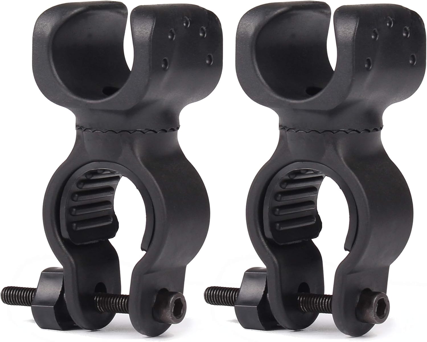 Amazon.com : Bike Flashlight Mount [2 Pack] Handlebar Light Holder ...
