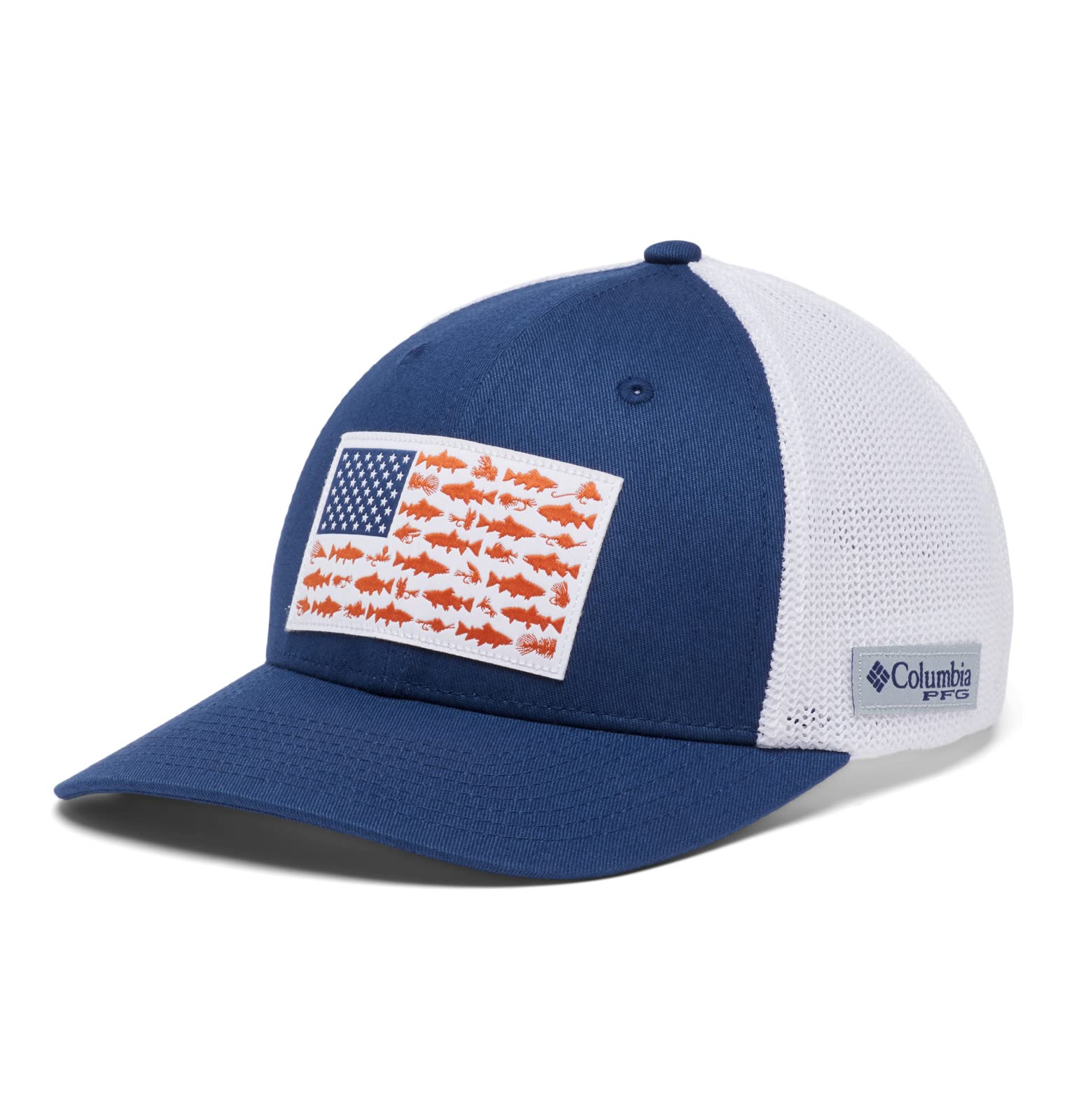 Snapklik.com : Columbia Unisex PFG Fish Flag Mesh Ball Cap - Low