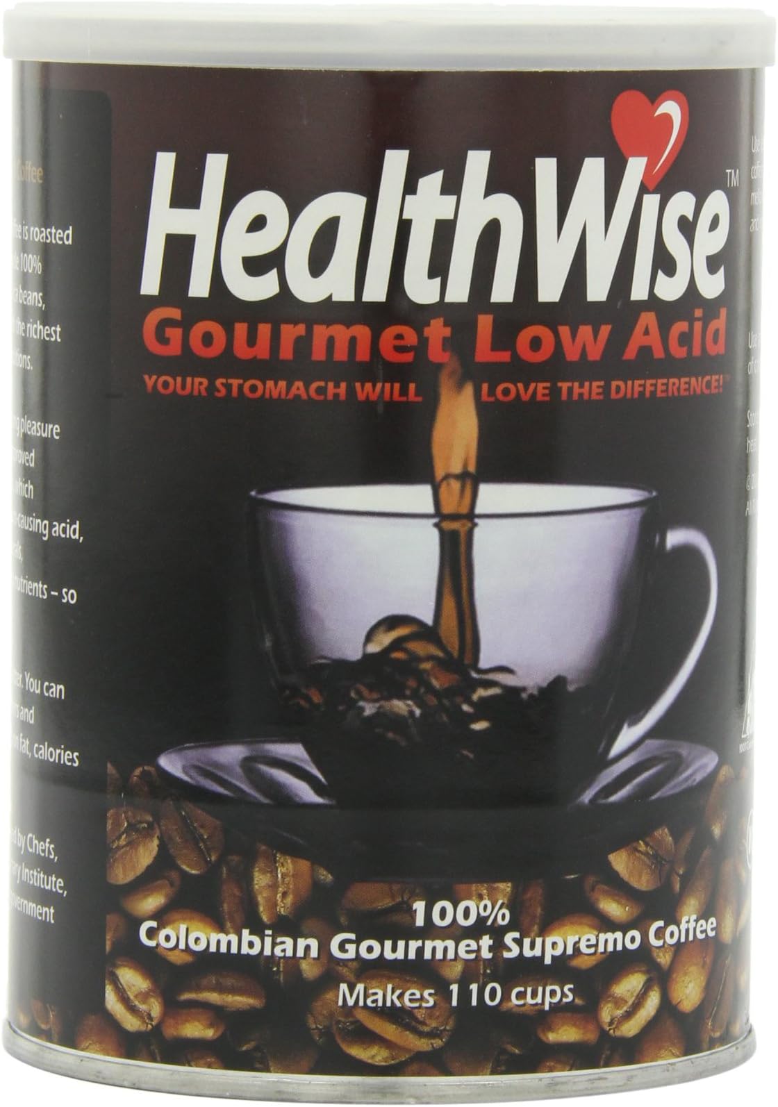 Amazon.com : Healthwise Low Acid Coffee - Acid Reflux, Heartburn ...