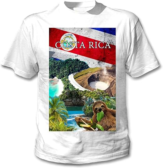 teesquare1st Men's Costa Rica Souvenir White T-Shirt : Amazon.co.uk ...