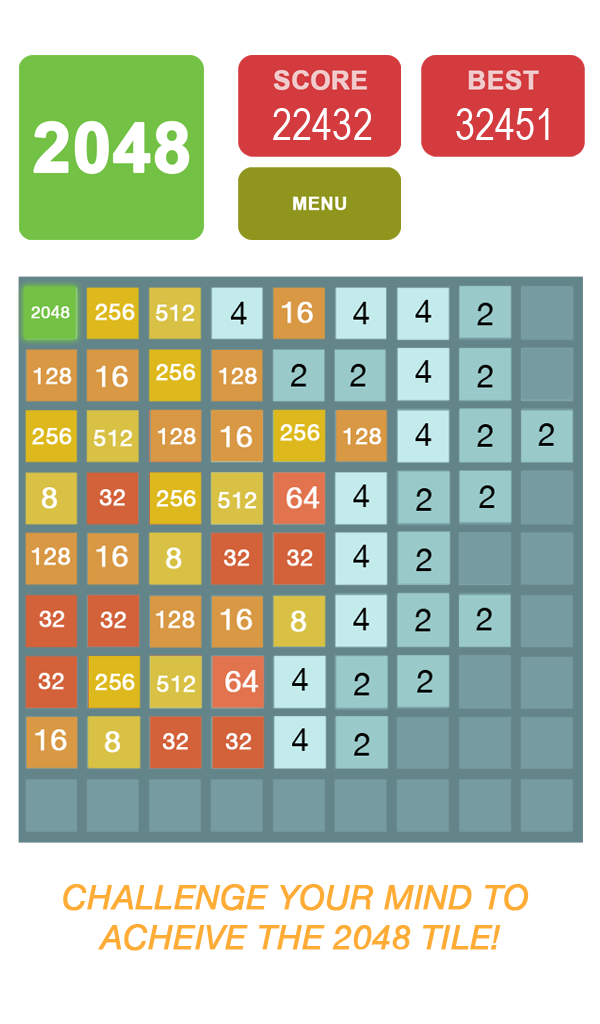 2048 - 9x9 Tile Board without Ads - App on Amazon Appstore