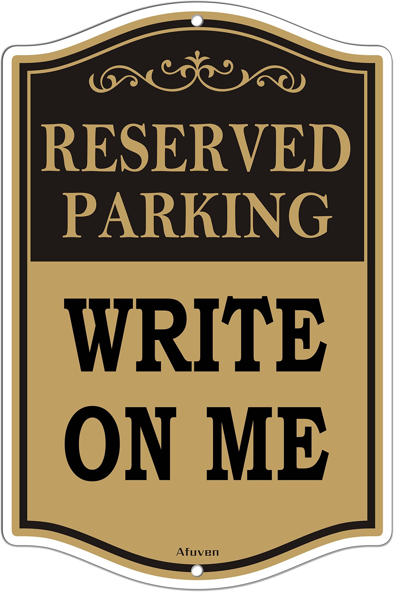 Amazon.com: Custom Blank Reserved Parking Sign - Write-On Metal Sign ...
