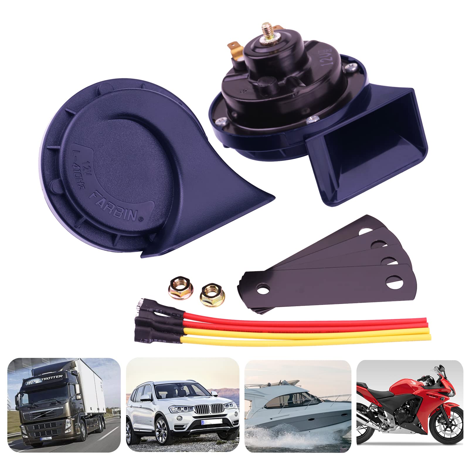 Snapklik.com : AOLIHAN Super Loud Air Horn, 12v Electric Waterproof Car ...