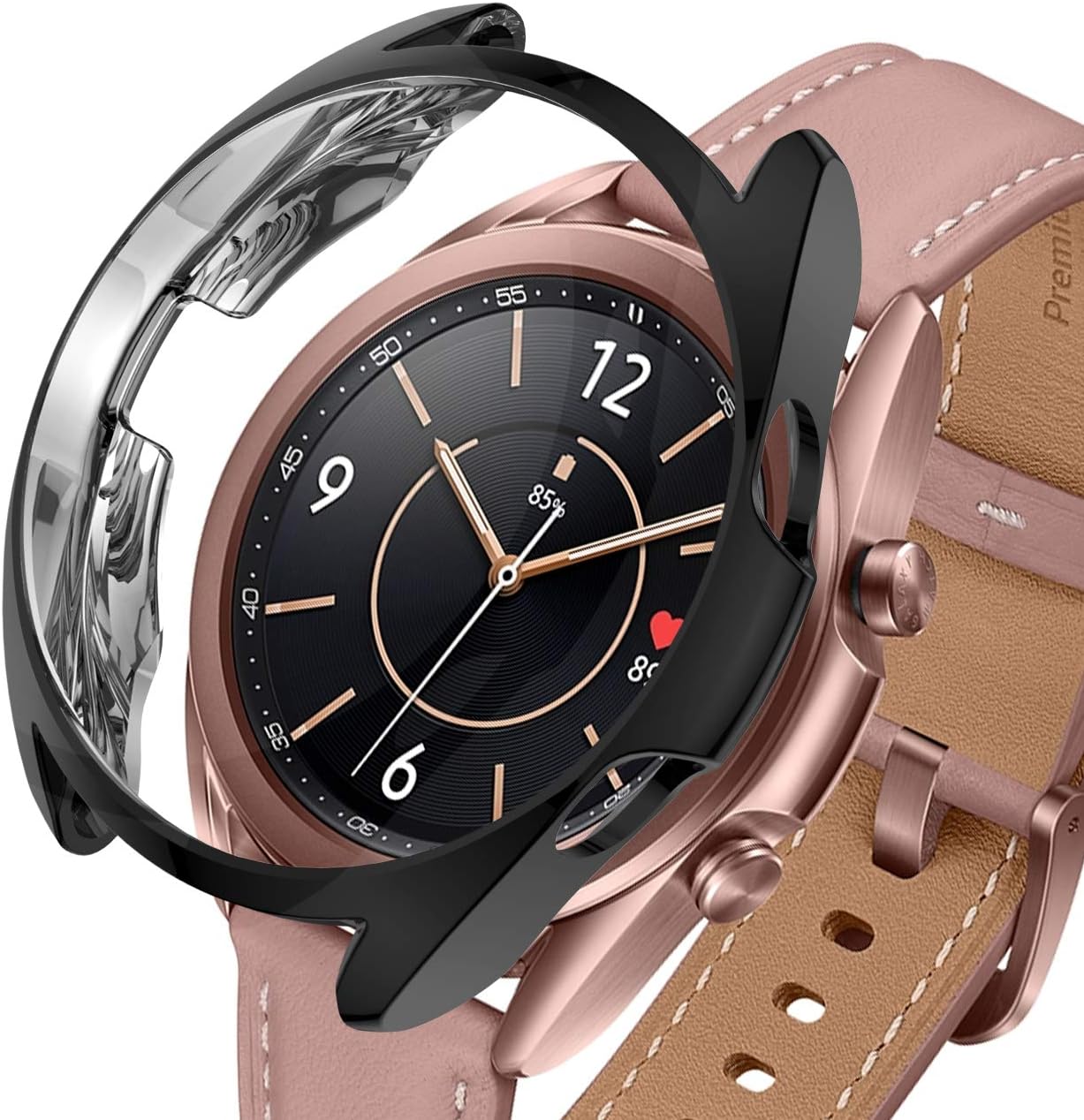 Amazon.com: Landhoo for Samsung Galaxy Watch 3 Covers case 41mm, Black ...