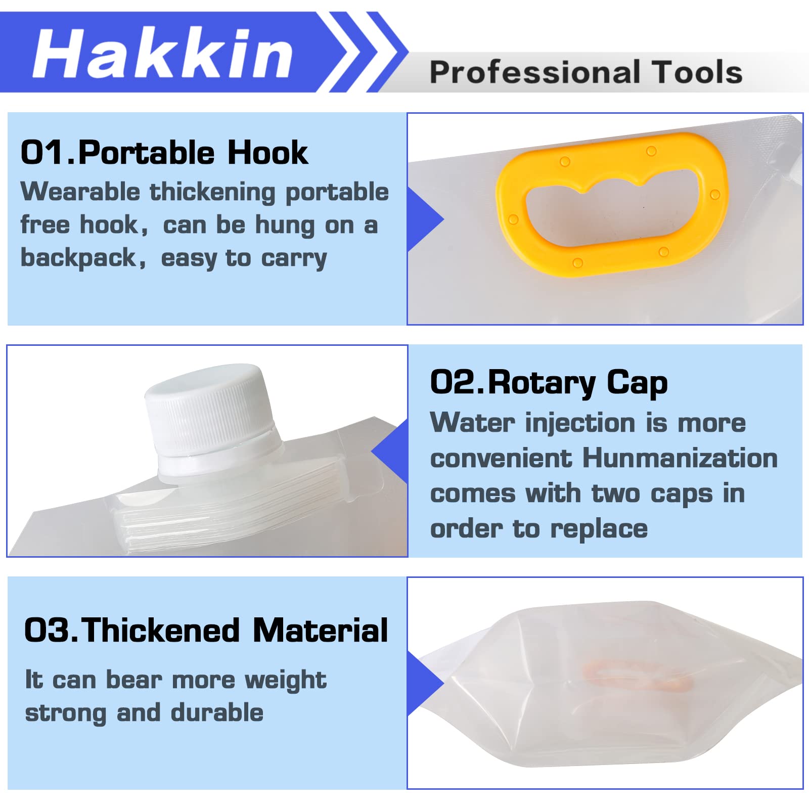 Snapklik.com : Collapsible Water Tank Container 4 Pack 0.4 Gallon/15L ...