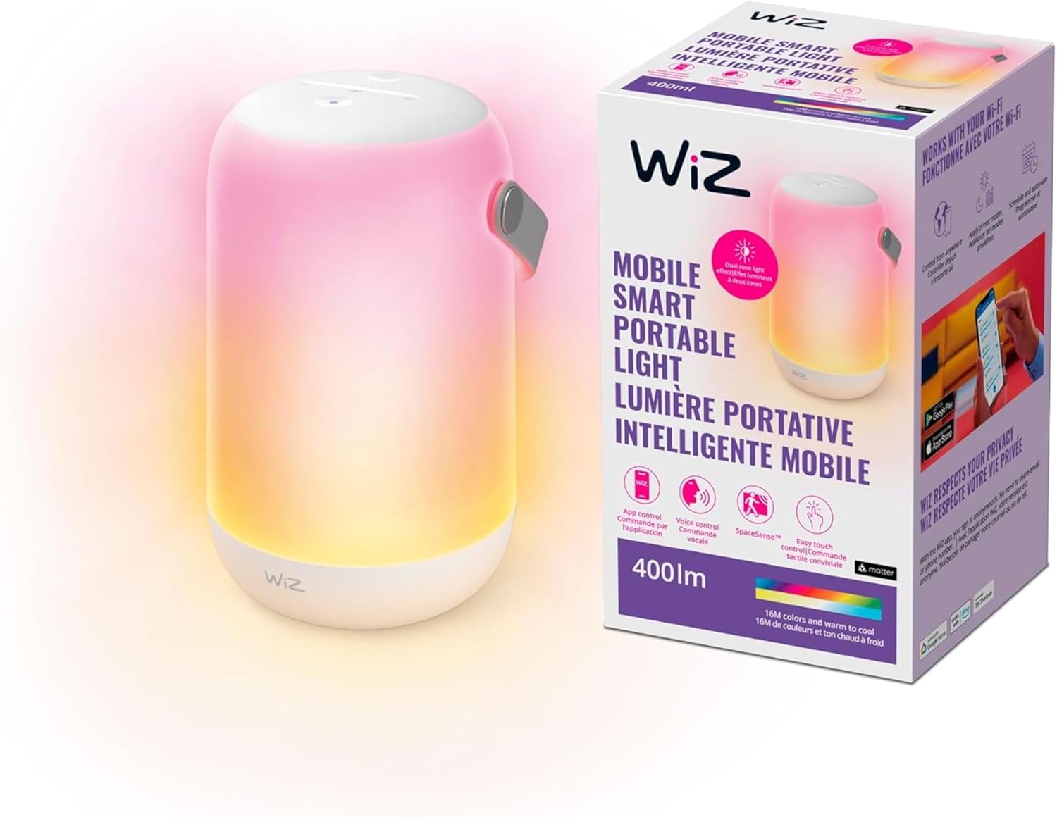 WiZ Connected Mobile Portable Light White - Amazon.com