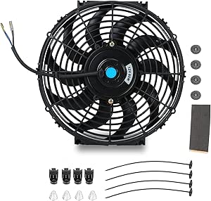 Amazon.com: FSBCGT 14 Inch Universal Slim Fan Push Pull Electric ...