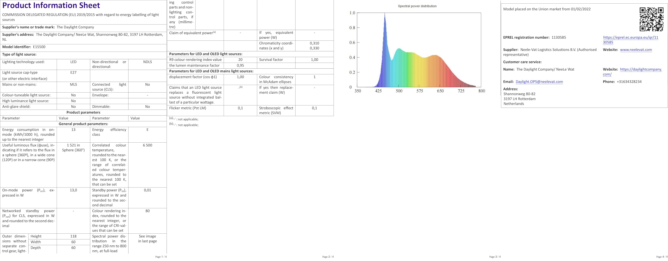Daylight Company Luminos LED Task Lamp: 6000K Daylight, 4500 Lux, 3 ...