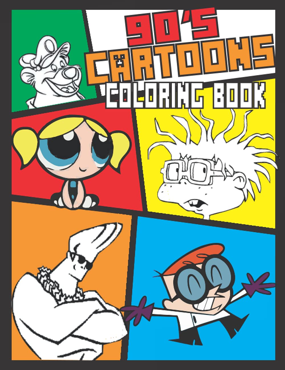 90s Cartoons Coloring Book Classic And Nostalgic Cartoons Coloring Book ...