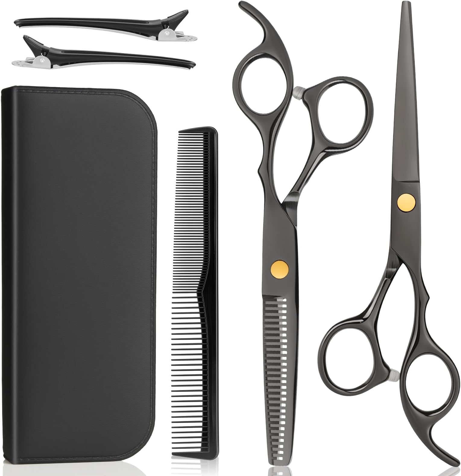 Amazon.com : Hair Cutting Scissors and Thinning Scissors Kit,6.5 inch ...