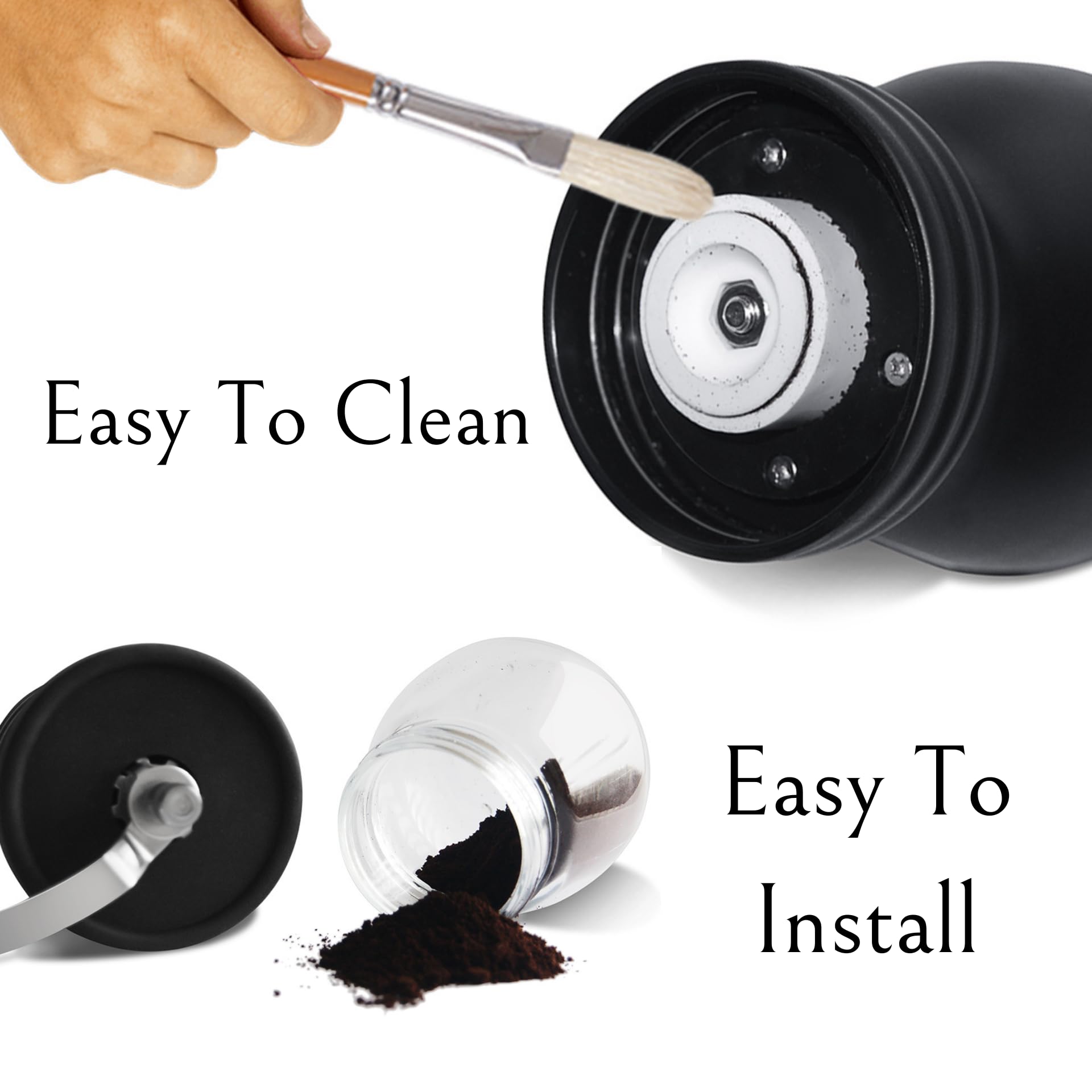 Snapklik.com : Manual Coffee Grinder, Spice Grinder Manual, Glass Jars ...