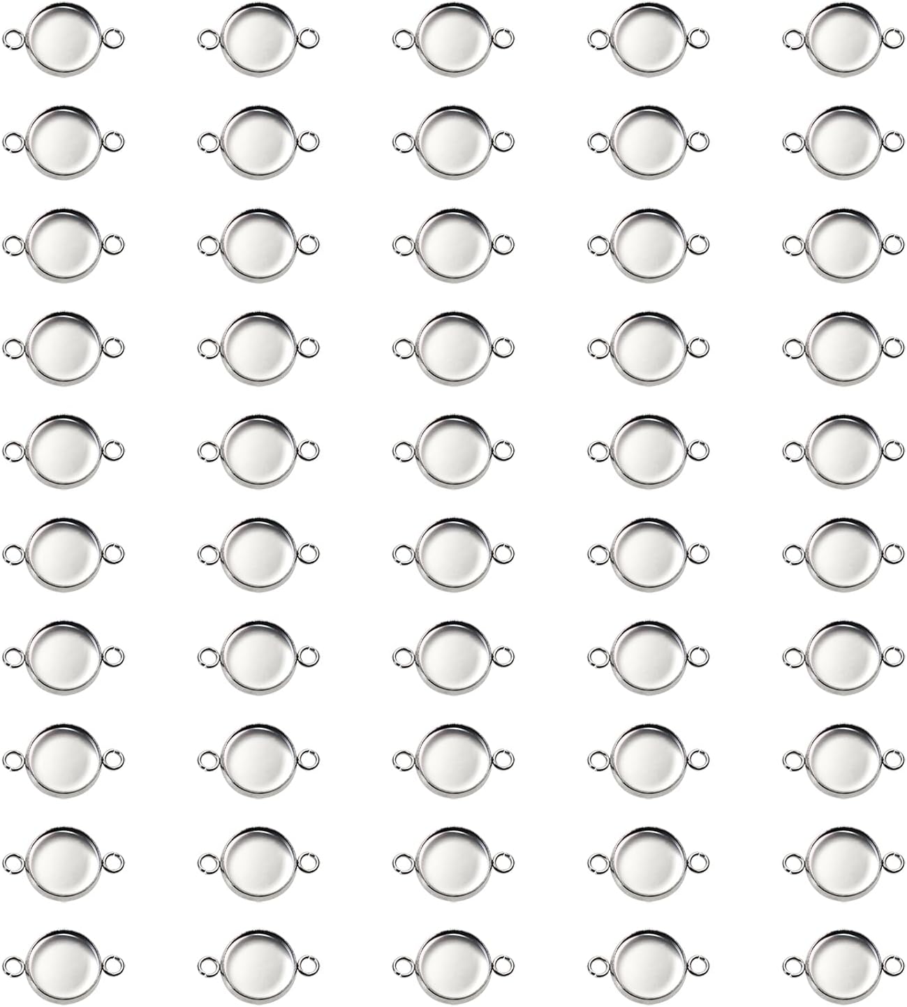 Amazon.com: PH PandaHall 100pcs 14mm Stainless Steel Cabochon ...