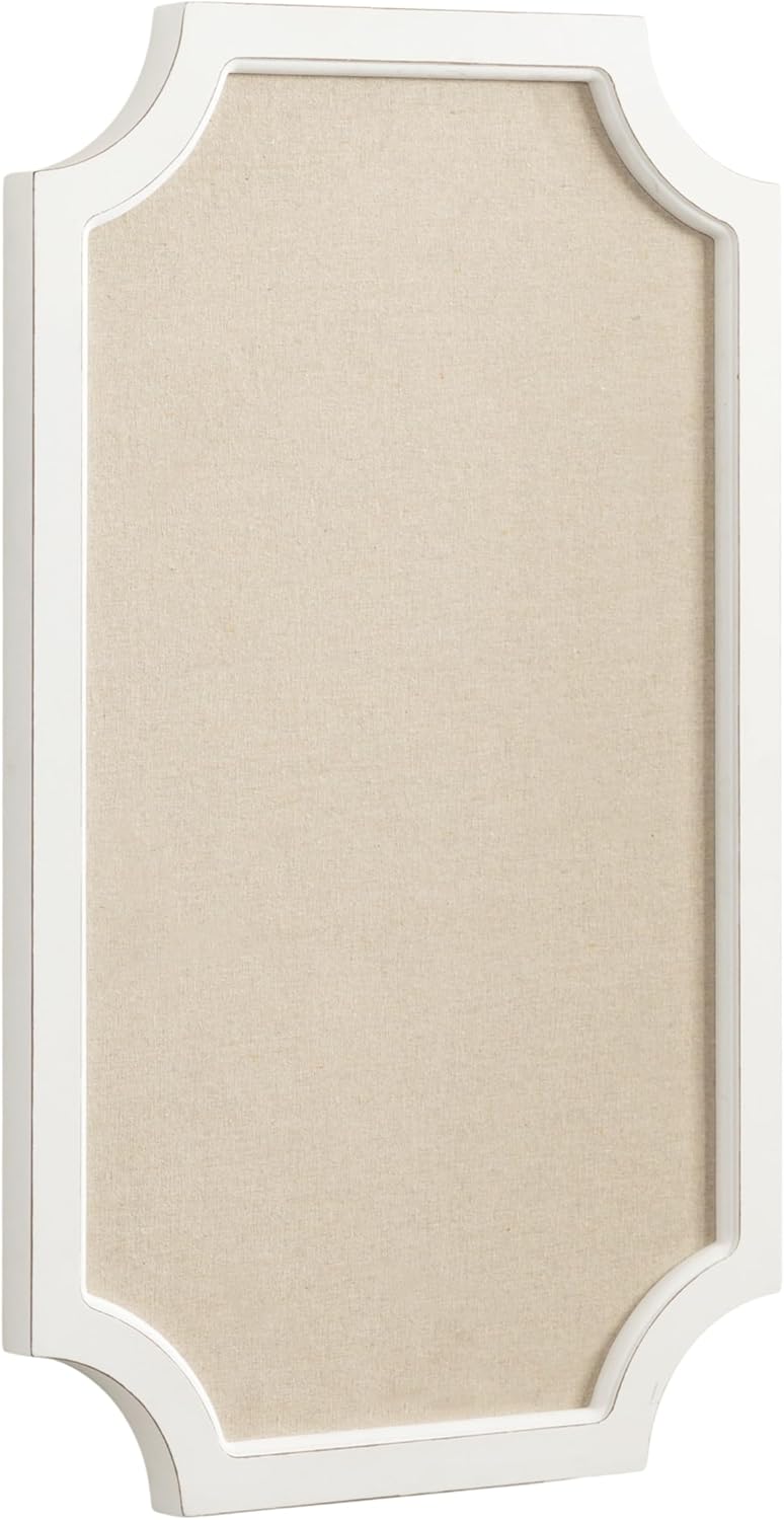 Amazon.com: Hogan Framed Scalloped Decorative Wall Pinboard, White, 18 ...