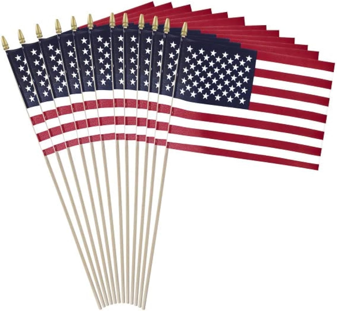 Amazon.com : USA UNITED STATES 12 X 18 INCH STICK FLAG WITH 2 FOOT POLE ...