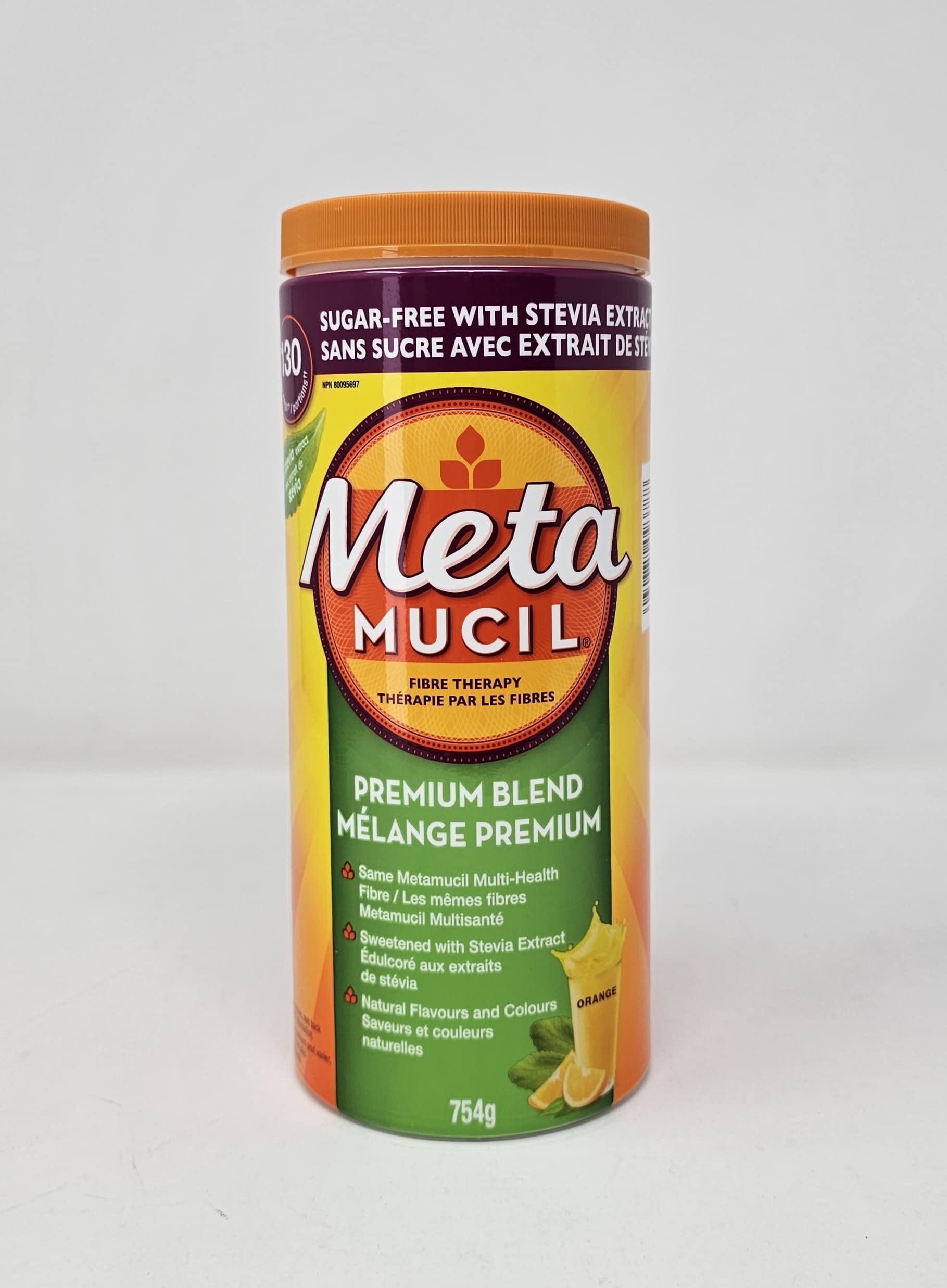 Metamucil Premium Blend Fibre Therapy - Sugar Free with Stevia Extract ...